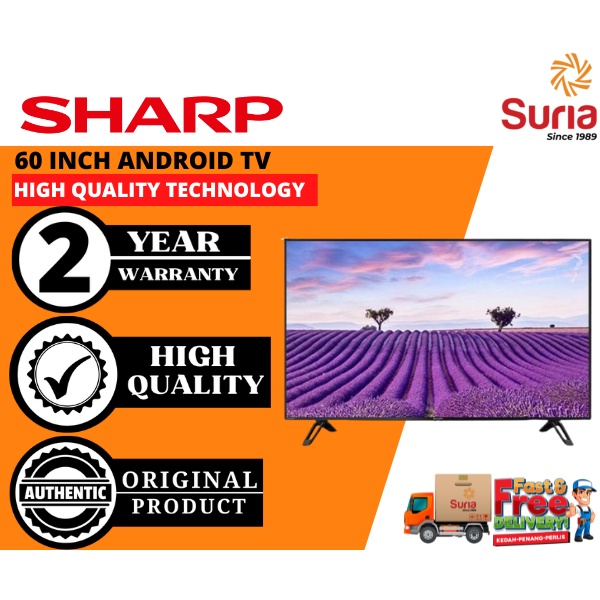 (Free Delivery Penang,Kedah & Perlis) Sharp 60 Inch 4K Basic / 4K HDR ...