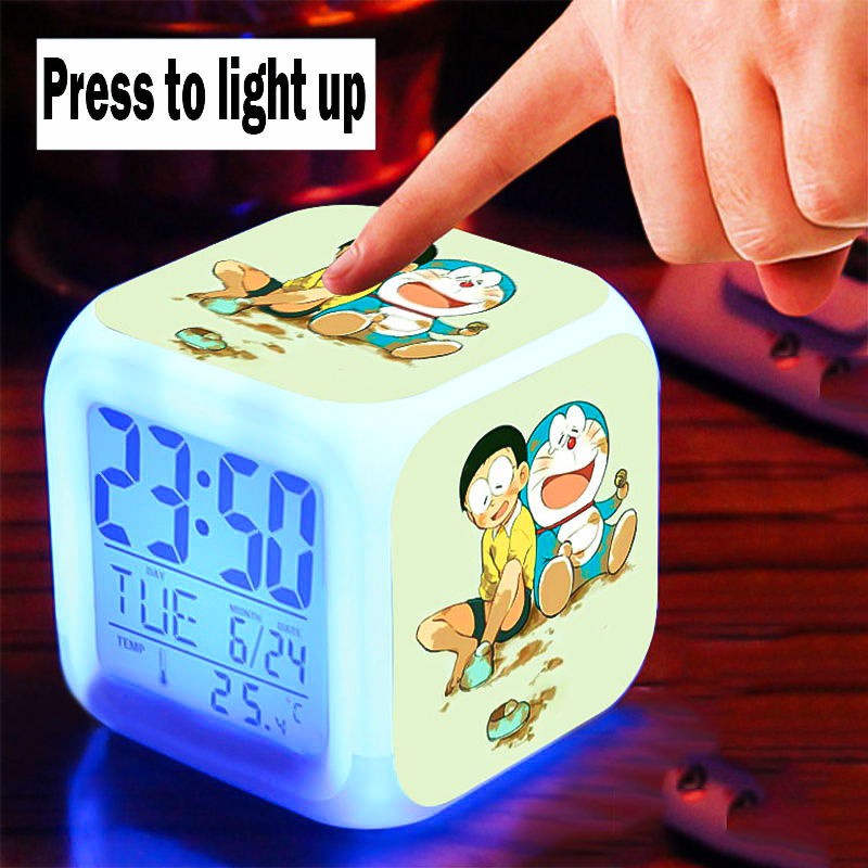 Doraemon alarm clock robot cat student children gift colorful alarm ...