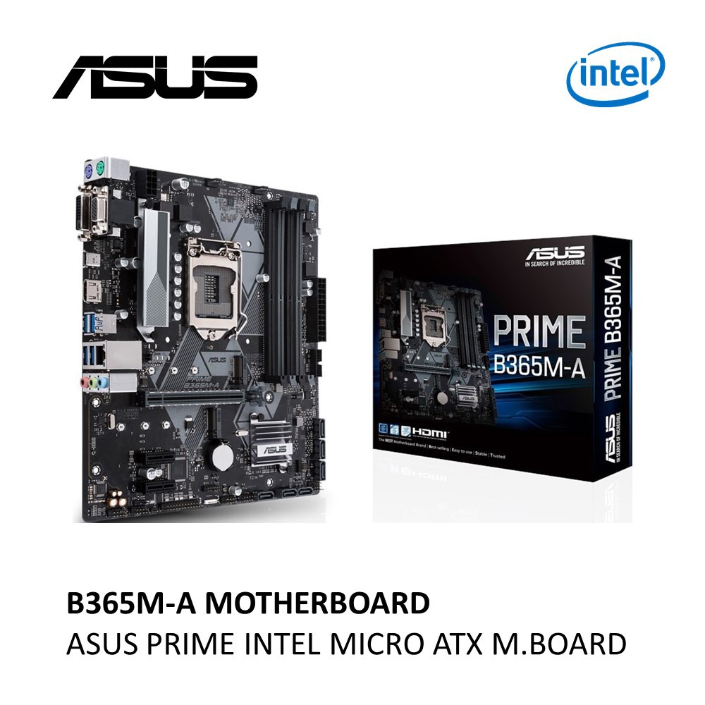 ASUS PRIME B365M-A Intel LGA-1151 MATX MOTHERBOARD | Shopee Malaysia