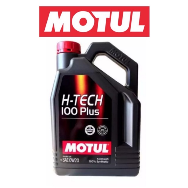 MOTUL H-TECH 100 PLUS 0W20 FULLY SYNTHETIC ENGINE OIL (4L) | Shopee ...
