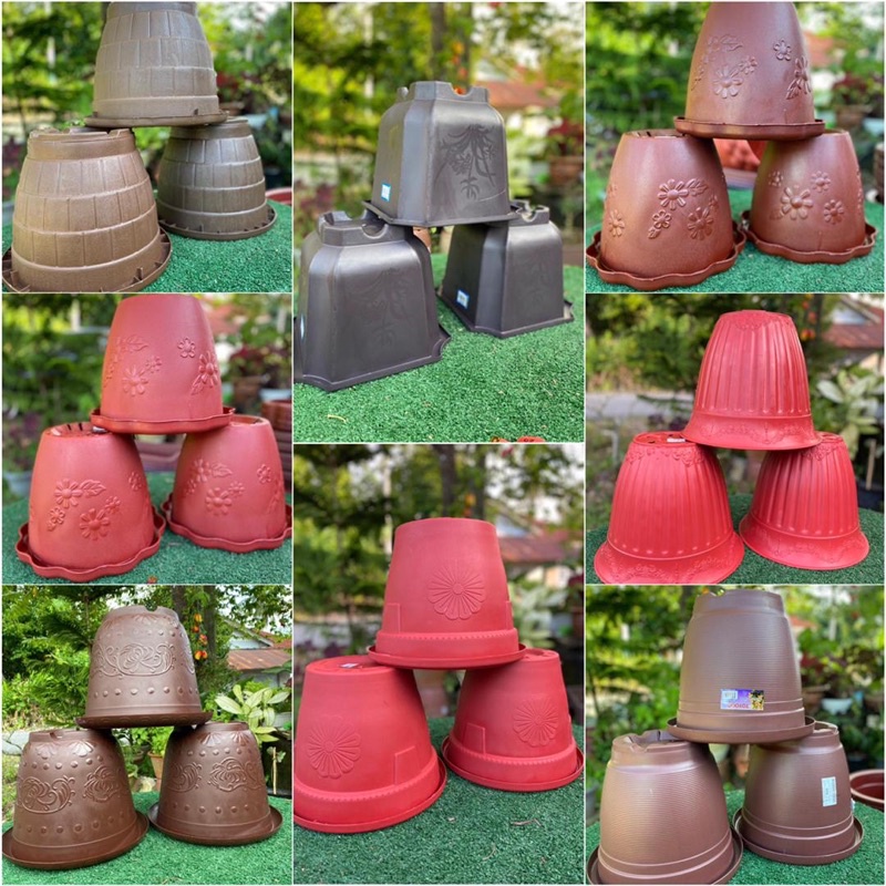 20 CORAK / PASU BUNGA PLASTIK PELBAGAI DESIGN READY STOK | Shopee Malaysia