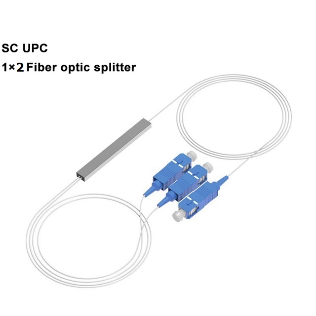 Fiber Optic Splitter FTTH Single-mode SC UPC PLC Splitter 1:2 sc upc ...