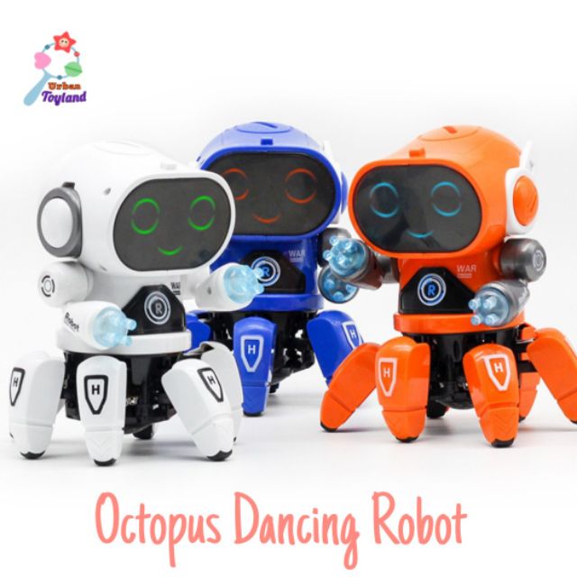 [Ready Stock] Cute Six-claw Octopus Dancing Robot with Colorful Lights ...