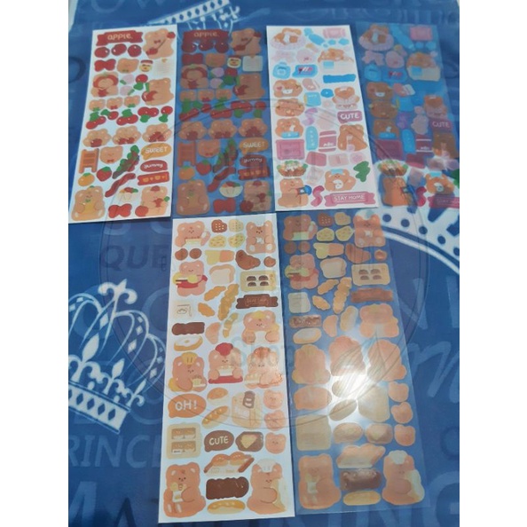 Sticker Deco Bear Daily Ribbon Materils Confetti DIY PC Card Holder ...