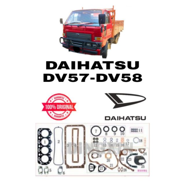 Daihatsu Overhaul Gasket Full Set 100% Original for DAIHATSU DV57-DV58 ...