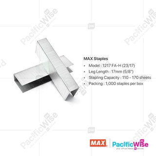 Stapler Bullet 1217 FA-H/Max/Peluru Pengokot/Staples (1 Box) | Shopee ...