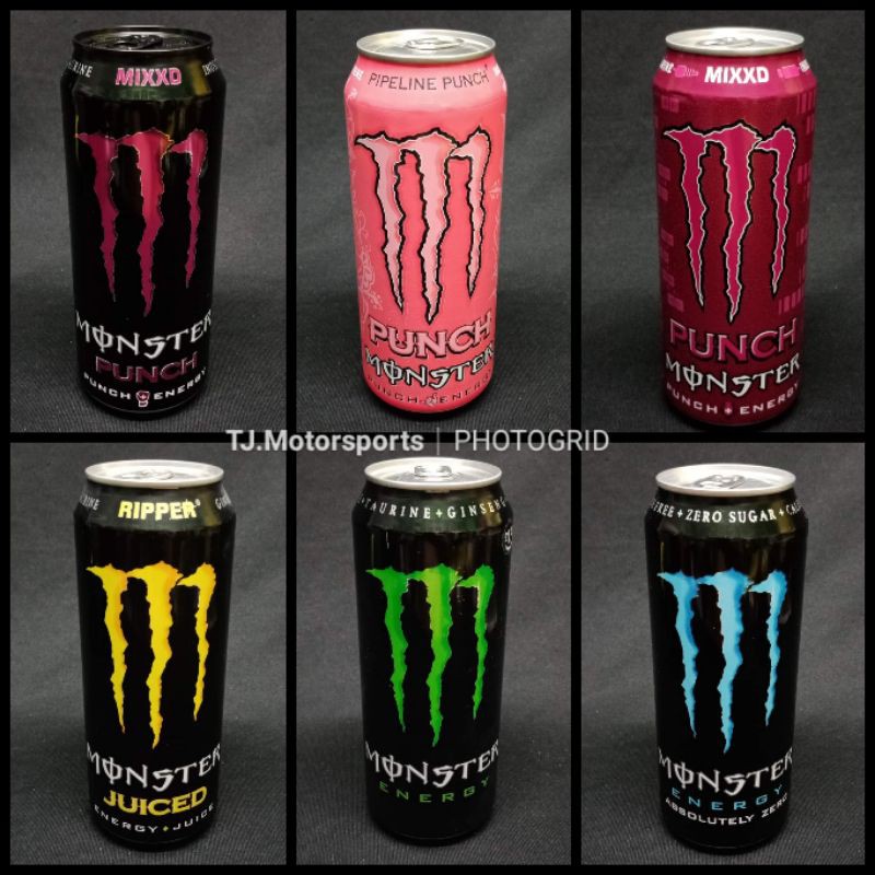 Monster Energy Drink Basic Flavour Mixxd Pipeline Punch Ripper Zero ...