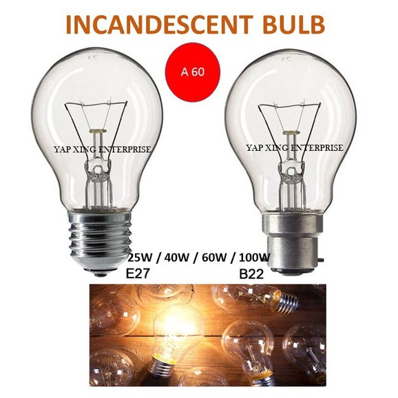 Mentol Incandescent Bulb / A60 Bulb / E27 / B22 - 25w / 40w / 60w ...