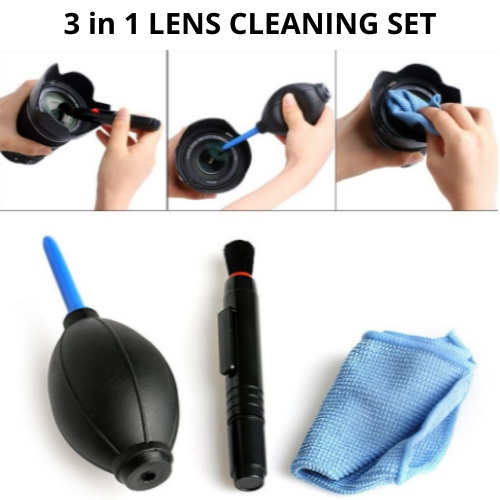 MALAYSIA STOCK 3 in 1 Lens Cleaning Cleaner Set DSLR VCR Camera Dust ...