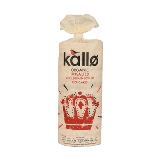Kallo Organic Unsalted Wholegrain Low Fat Rice Cakes, 100g | Shopee ...
