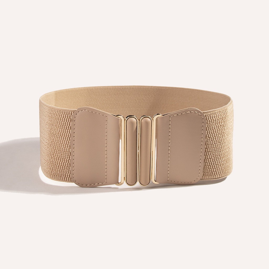 Waist Belts Women Skinny Elastic Leather Wide Belt Fashion Lady Stretch ...