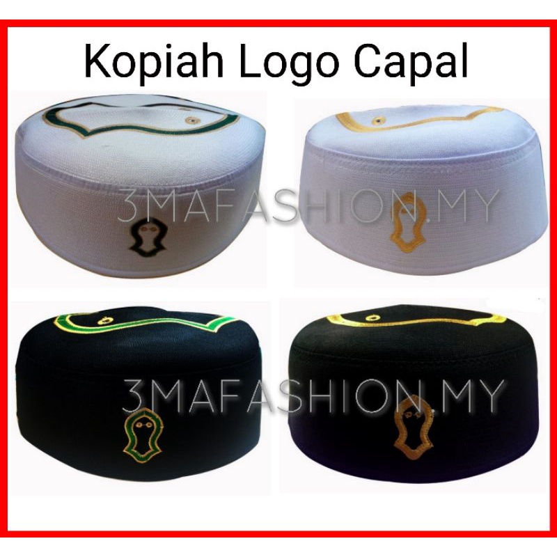 KOPIAH LOGO CAPAL- WHITE AND BLACK COLOUR (GRAD A) | Shopee Malaysia