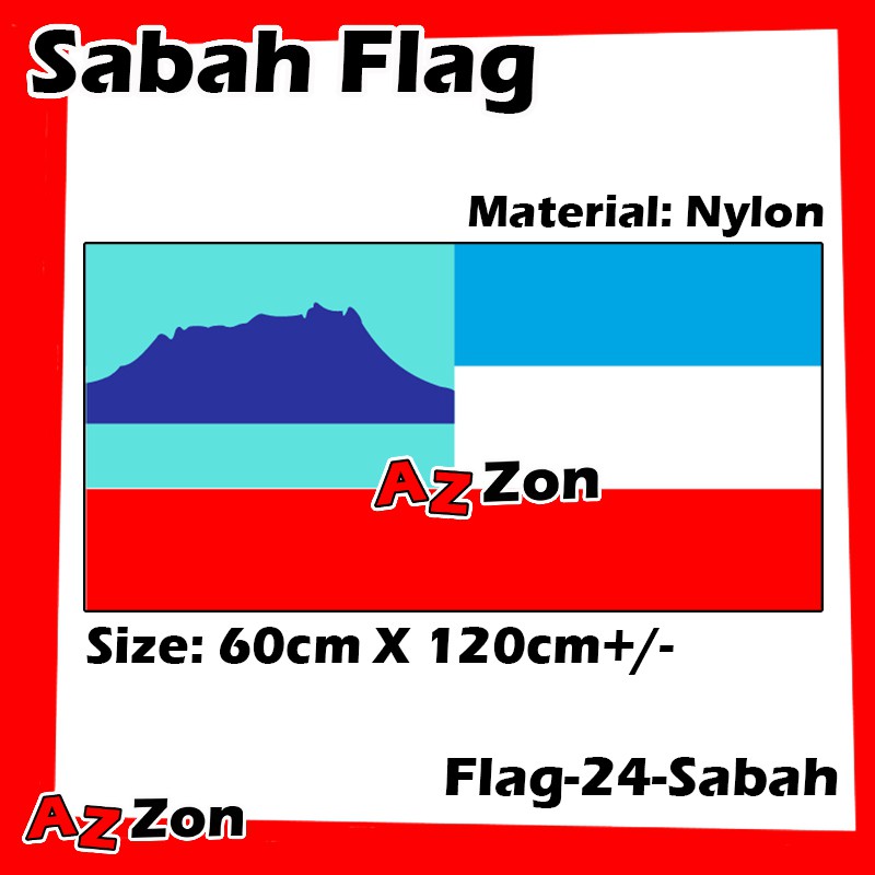 Sabah flag / bendera / negeri bendera / state flag / jalur gemilang ...
