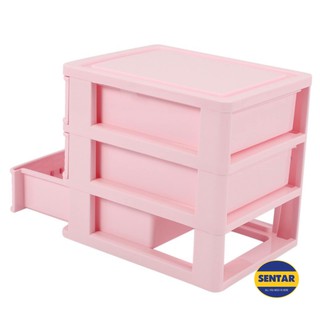 Pink Colour 2/3/4 Layer Desk Drawer Organiser Pink Candy Color Mini ...