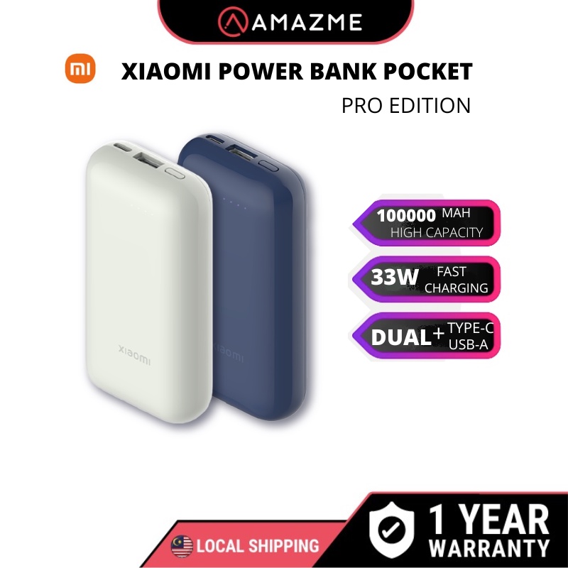 Xiaomi Mini Power Bank 10000mAh Pocket Pro Edition with 33W Max Output ...