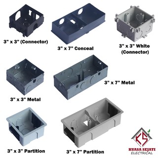 PVC Conceal Box / Gi Metal Conceal Box / 3x3 / 3x6 / 3x7 / 3x10 ...