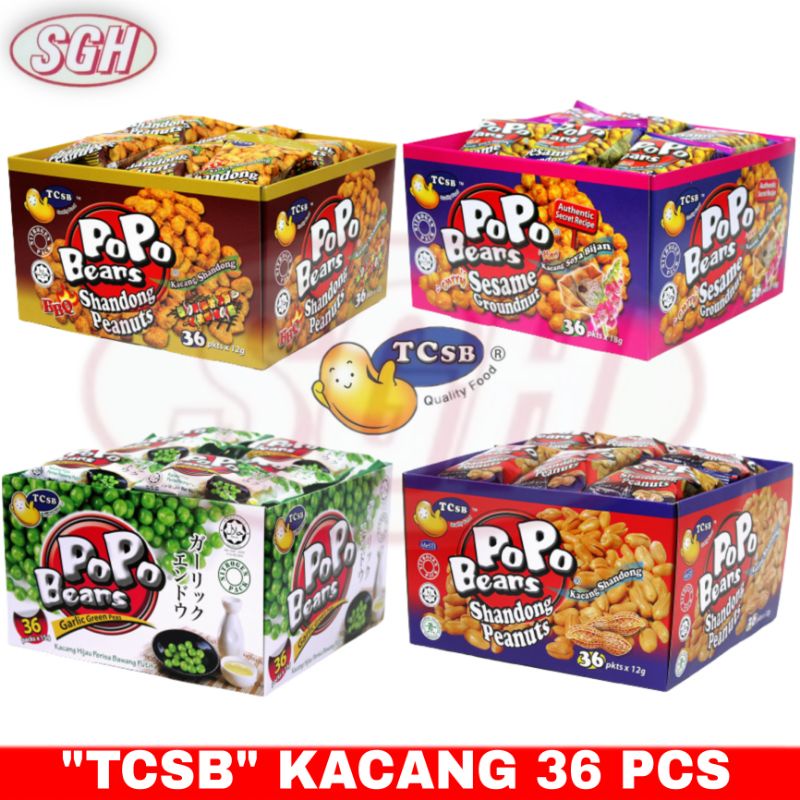 popo beans kacang shandong 36/box ada 4 jenis pilihan(BBQ, bijan kari ...