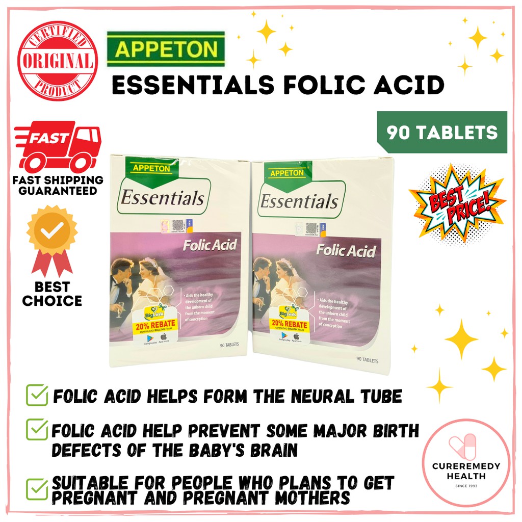 APPETON ESSENTIAL FOLIC ACID 100% ORIGINAL [EXP: 28/02/2025] | Shopee ...