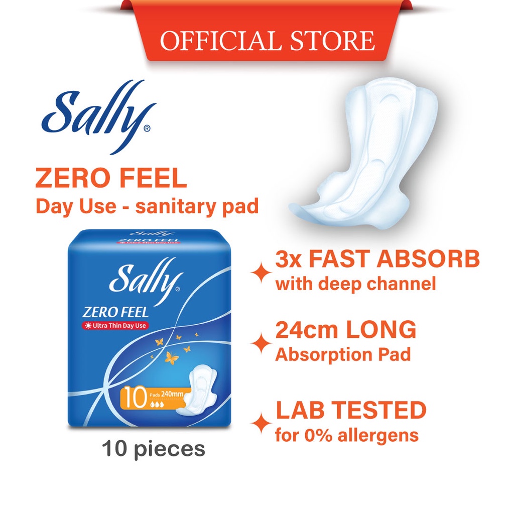 Sally | Sanitary Pad | Zero Feel - Day Use(24cm) | Shopee Malaysia