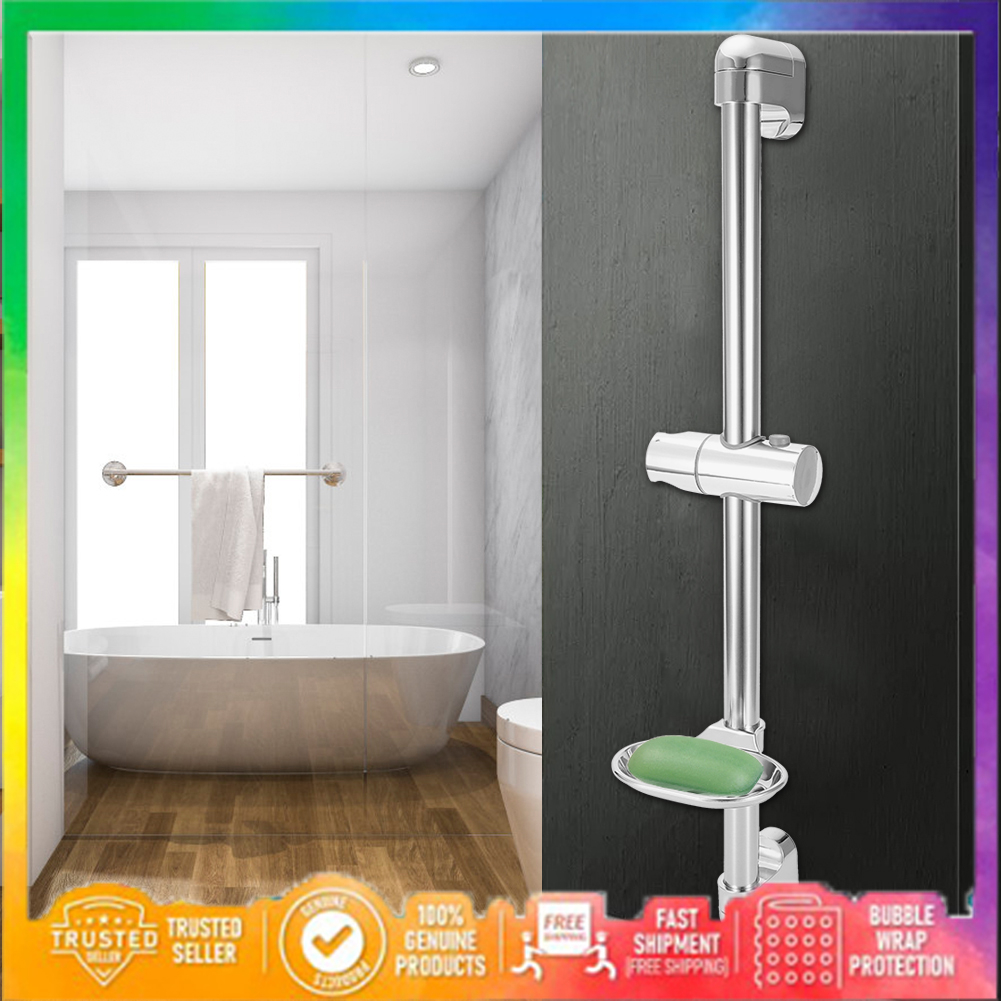 304 Stainless Steel Shower Slide Bar Wall Mounted Rotatable Shower Bar ...