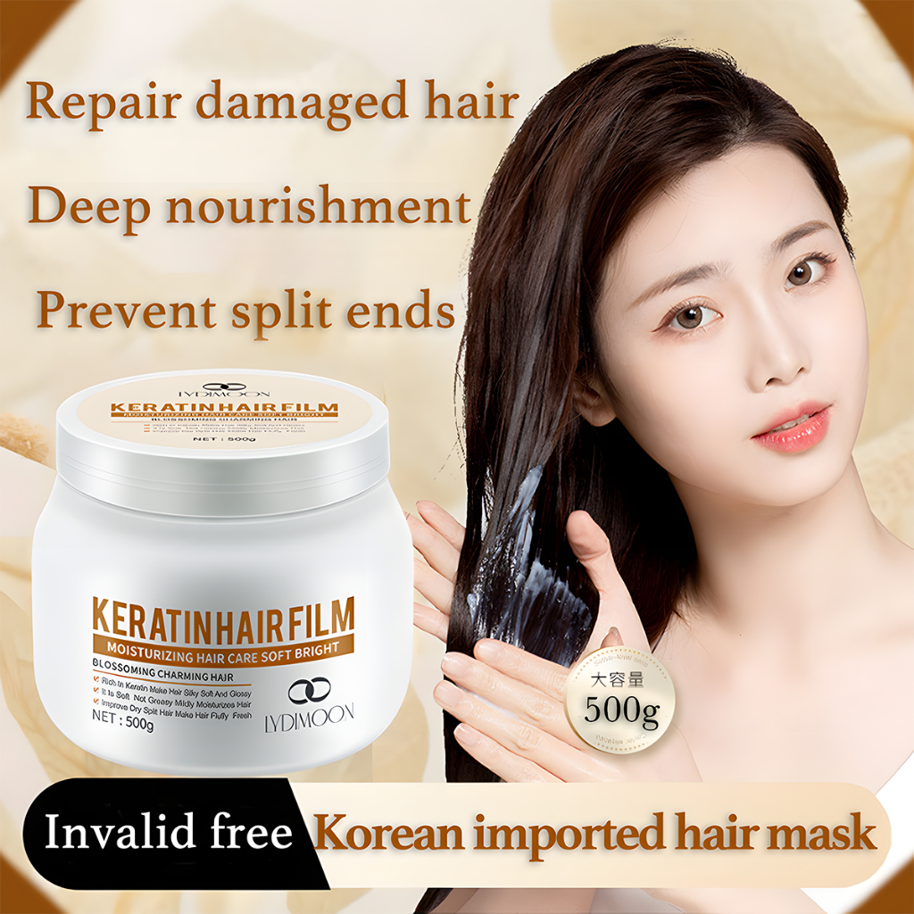 LYDIMOON Keratin hair mask hair treatment Smoothing conditioner 500g Repair damaged hair frizz ...