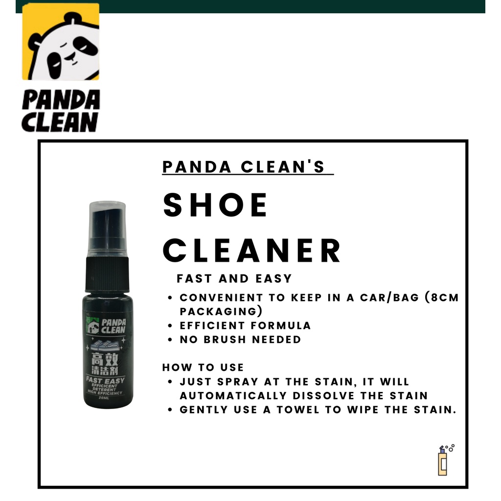 (Ready Stock) Panda Clean Efficient cleaning spray 20ML Cuci kasut ...