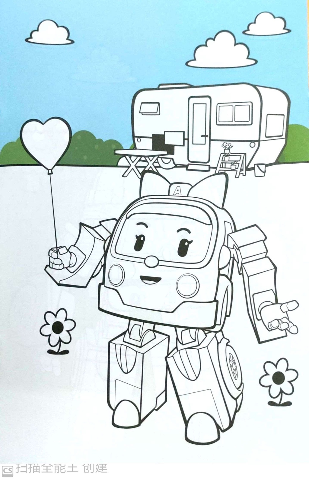 [FUNBOOK] Robocar Poli Colouring / Writing Book Kids Coloring Book ...