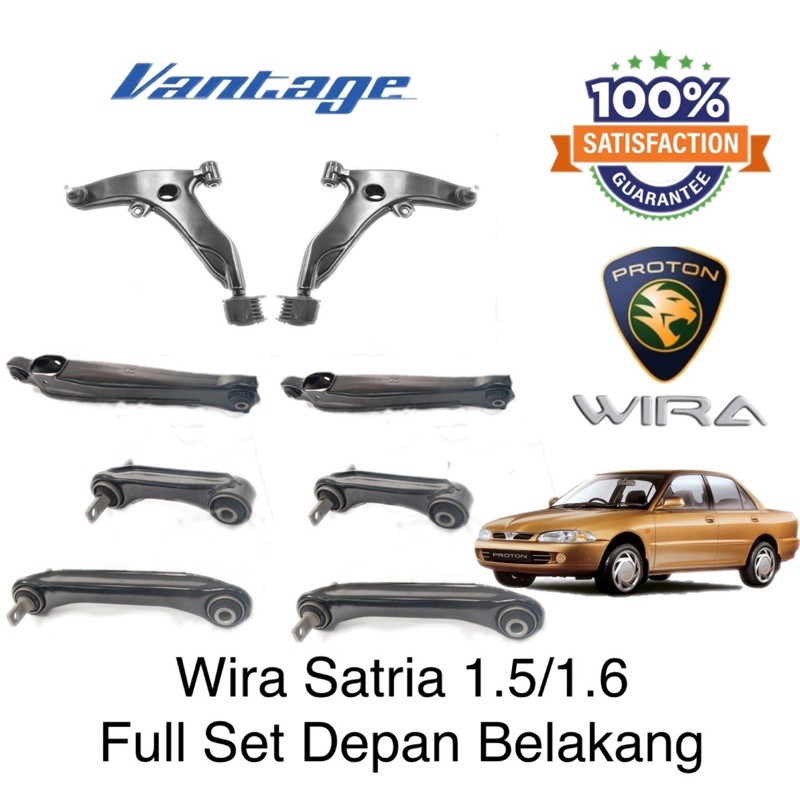 Full Set Front Rear Lower arm for Proton Wira, Satria 8in1 combo set ...