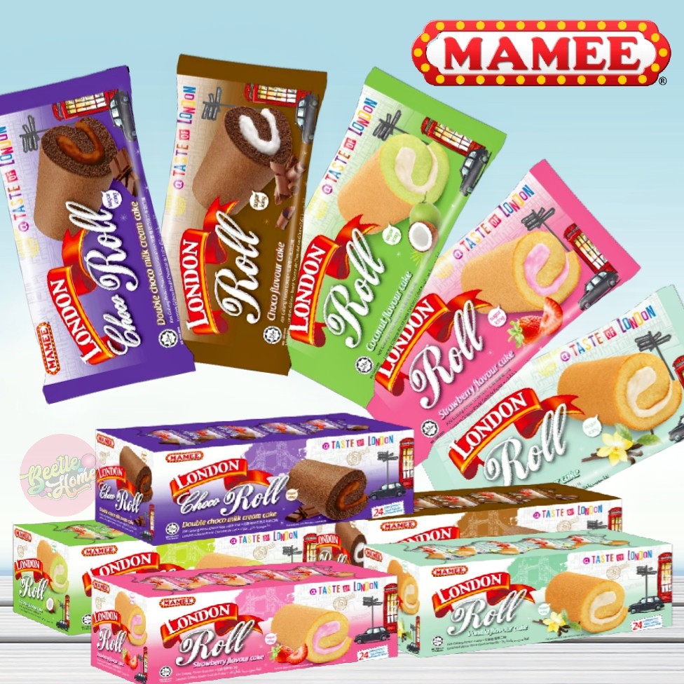 24pcs London Choco Roll Cake Dark Choco Strawberry Coconut Vanilla ...