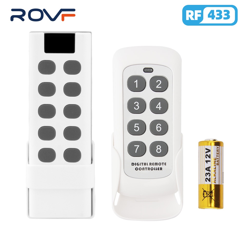 ROVF smart home new 433MHz 8/10 key EV1527 password key remote control ...
