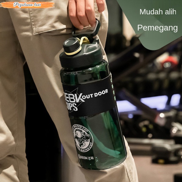 Botol Sukan Tebal Muatan Besar Gelas Kecergasan Dengan Jerami Skala ...