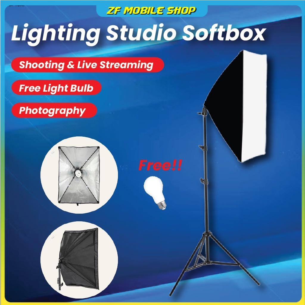 Lampu Studio Lighting Softbox Kit Light Lamp Bulb Mentol Tube Photo ...
