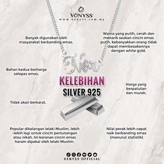 VENYSS Rantai Tangan Benson Nama DIELA Gelang Ukir Nama Rumi Perak ...
