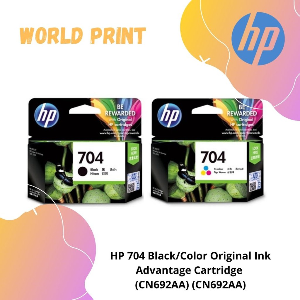 HP 704 Black/Color Original Ink Advantage Cartridge | BeeCost