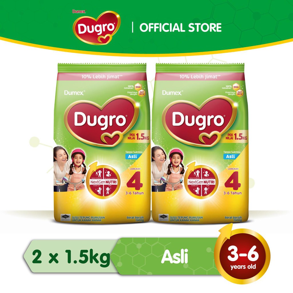 Pediasure vanilla pediasure 1 8kg Dumex Dugro 4 - Original x 2 | BeeCost