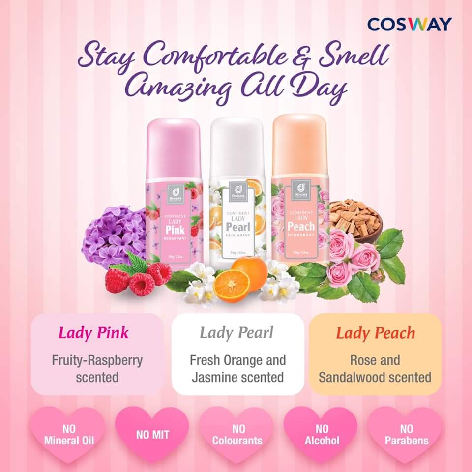 Cosway Designer Collection Confident Lady Pink Deodorant/Confident Lady ...
