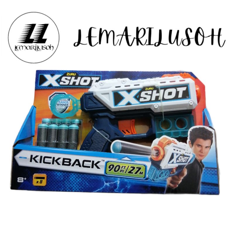 ZURU X-SHOT Excel Kickback with 8 darts (36184) | Shopee Malaysia