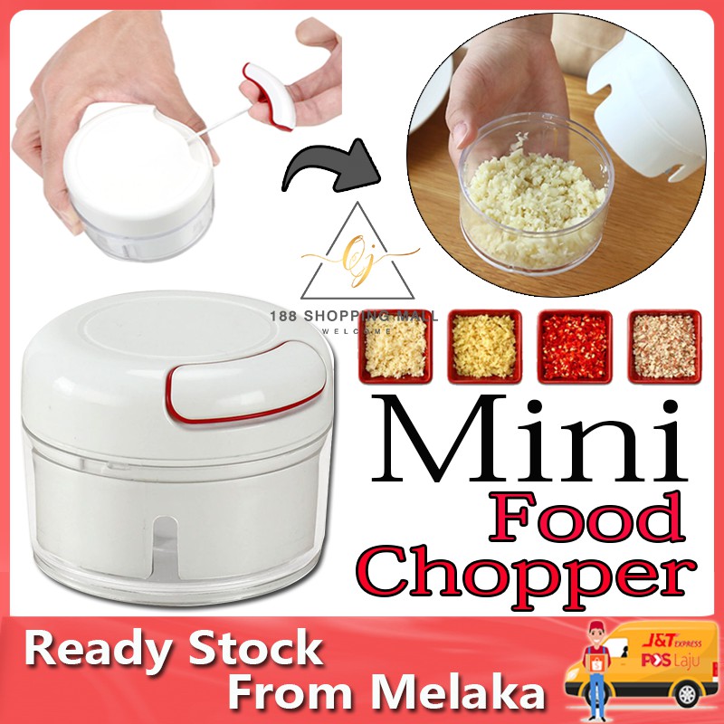 Mini Manual Food Garlic Chopper Hand Pull Mincer Blender Meat Vegetable ...