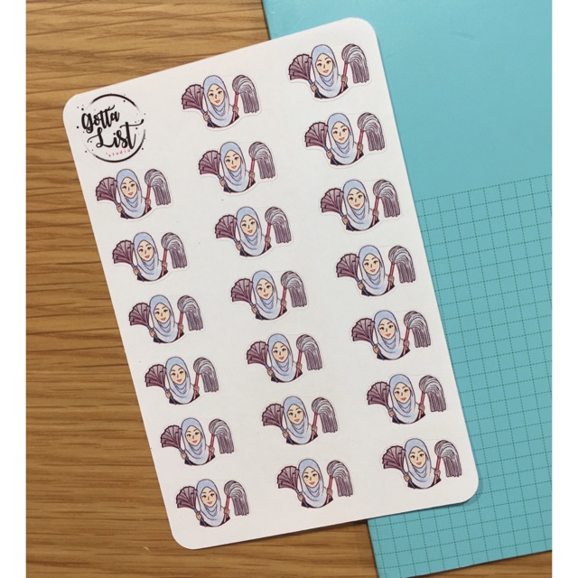Hana Cleaning Day Planner Stickers For Bullet Journal Hobonichi Jibun 