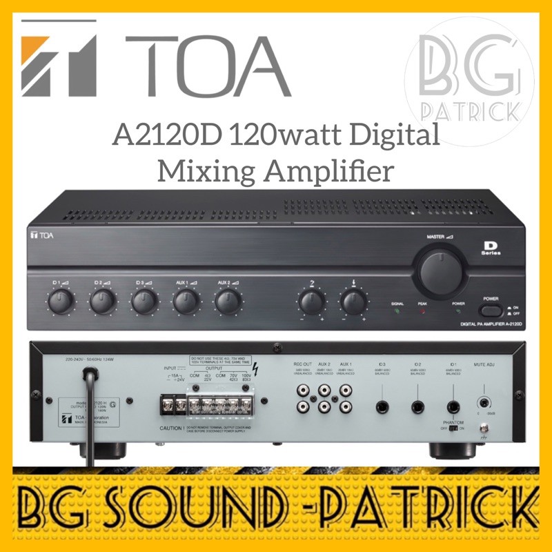TOA A2120D 120WATT DIGITAL PA MIXING AMPLIFIER | SURAU | MASJID ...