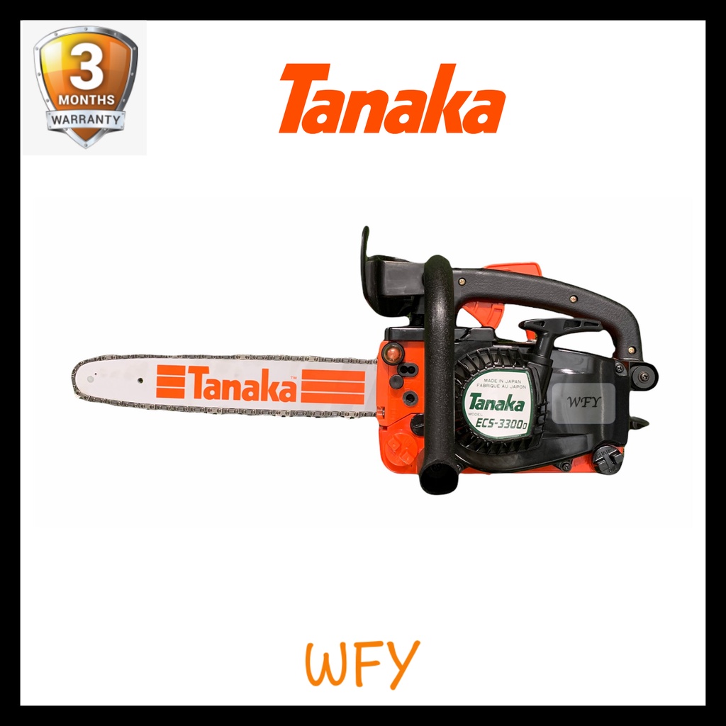 Chainsaw Tanaka 14" One Hand Chainsaw ECS 3300D Heavy Duty (MADE IN ...