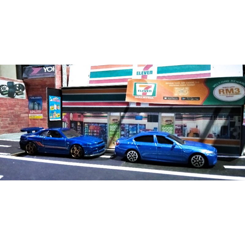 DIECAST DIORAMA HOT WHEELS PAPERCRAFT 7 ELEVEN | Shopee Malaysia