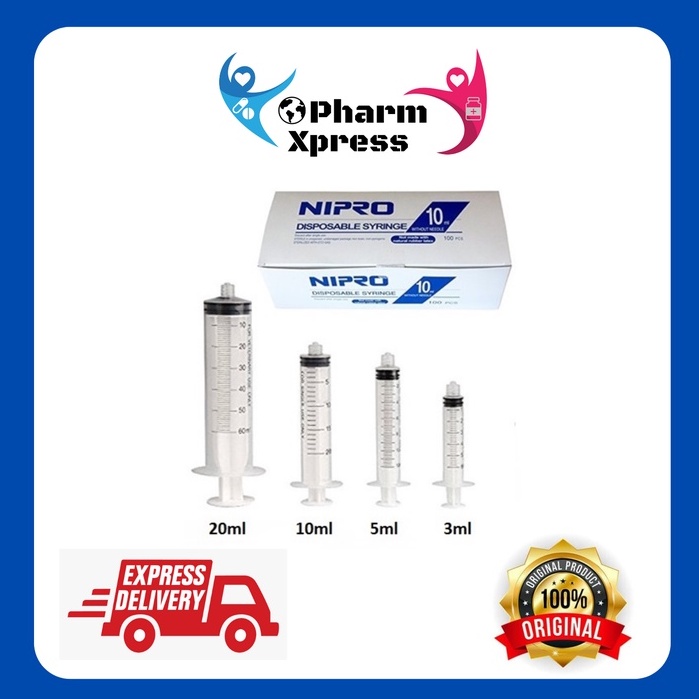 Nipro Syringe Luer Slip 20ml 10ml Without Needle Shopee Malaysia