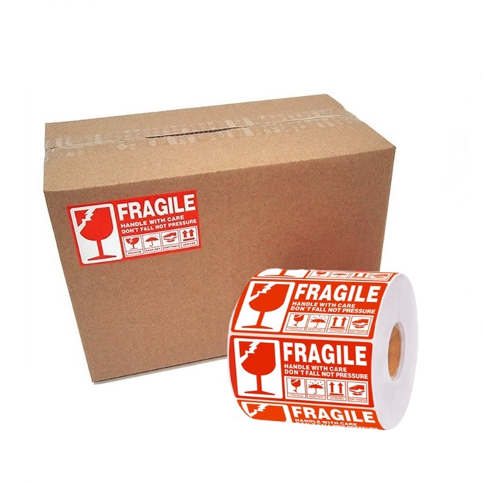 1000 PCS Fragile Sticker Warning Label Poslaju Courier Urgent Sticker ...