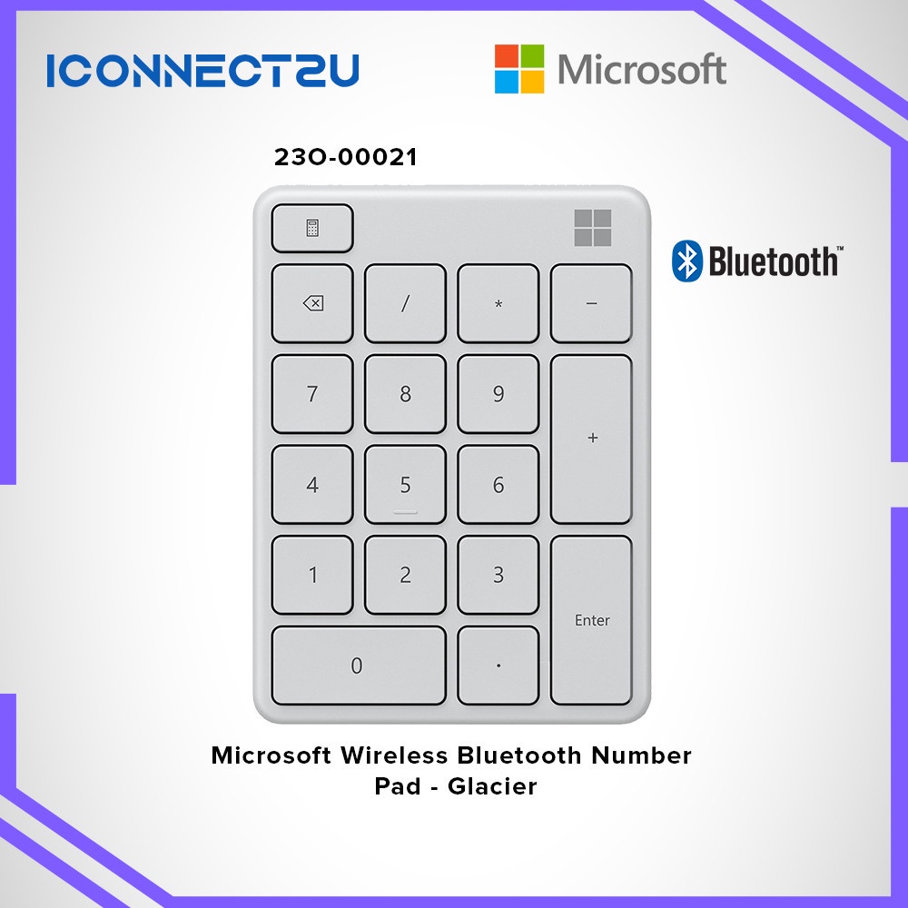 Microsoft Wireless Bluetooth Number Pad - Glacier (23O-00021) | Shopee ...