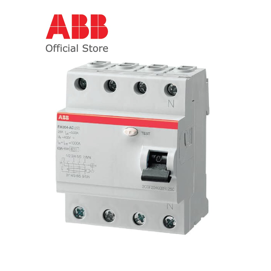 ABB RCCB/ELCB FH204 AC-40/0.3 (300mA) | 4 POLE (4P) | Shopee Malaysia