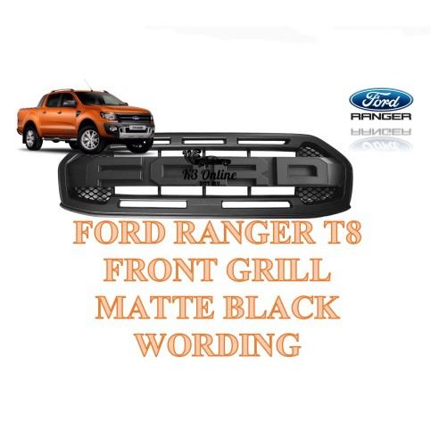 Ford Ranger T8 (2018) Front Grill Matte Black | Shopee Malaysia
