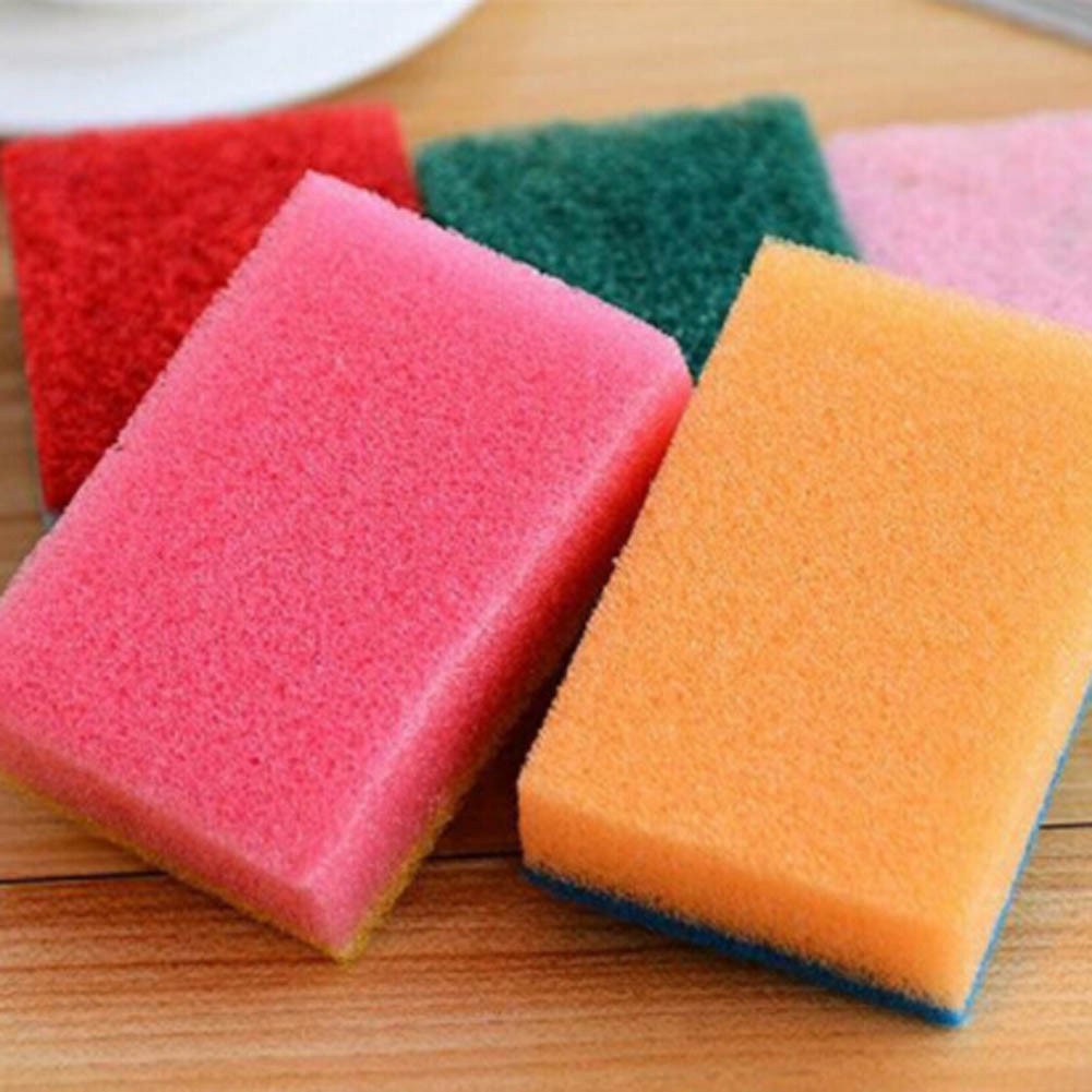 (4Pcs) Scouring Scrubbing Kitchen Dish Washing Cleaning Sponge Span ...