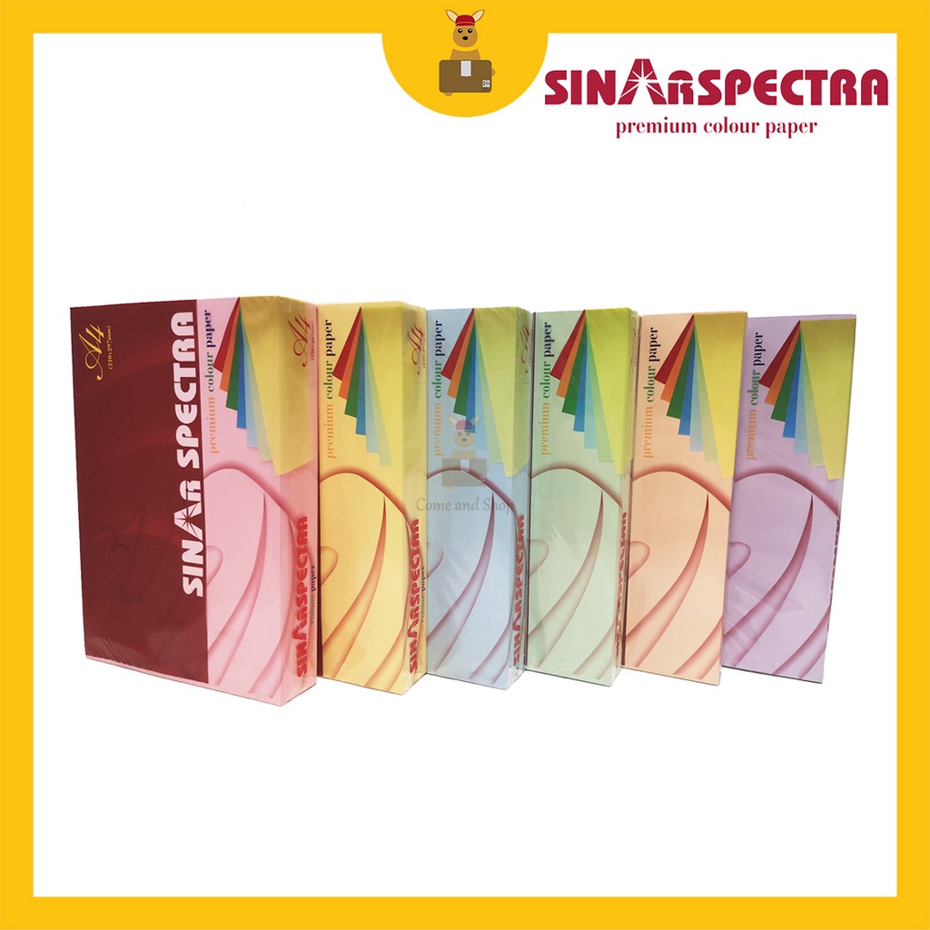 A4 Light Colour Color Paper Sinar Spectra Kertas Warna A4 (450 sheets ...