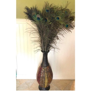 10 pcs set Original peacock feathers 37inches to 40 inches/mayil iragu ...